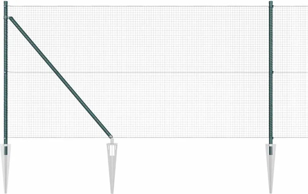 Svařované drátěné ploty s hroty 25 x 1 m Ocel potažená PVC 3352082