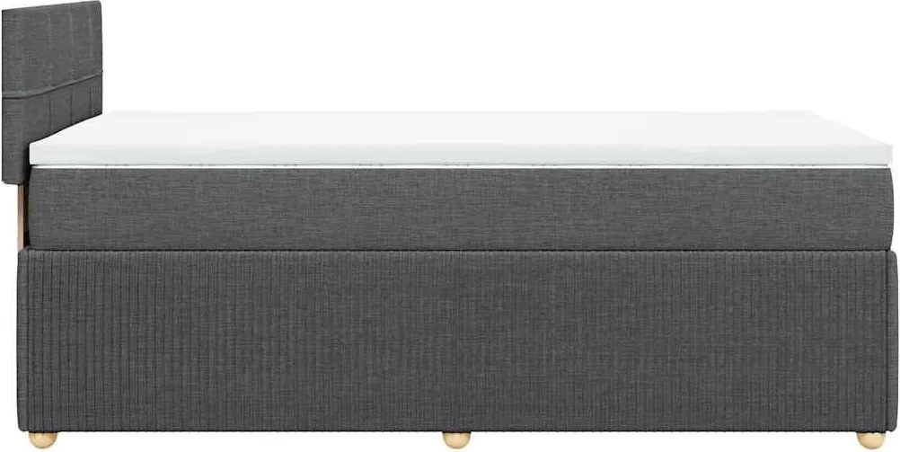 Box spring postel s matrací tmavě šedá 90x200 cm textil 3289640