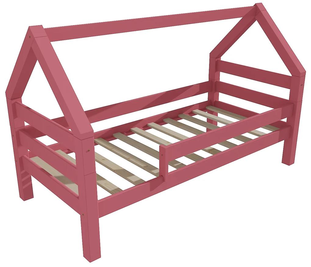 Vomaks Dětská postel se zábranou 8X8 09B Rozměr: 90 x 180 cm, Barva: bezbarvý lak