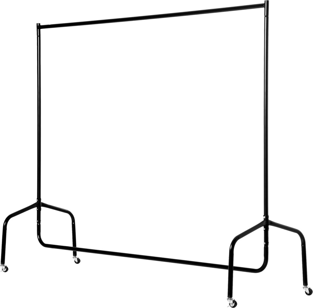 HOMCOM Stojan na oblečení, oděvní kolejnice, stojan na šaty, vozíkový stojan na oděvy (150 x 60 x 170 cm) | Aosom