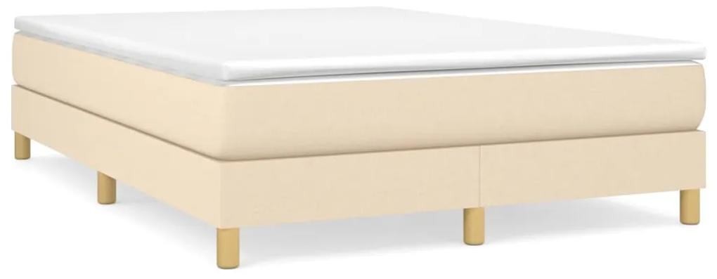 Box spring postel s matrací krémová 140x200 cm textil,  3144180