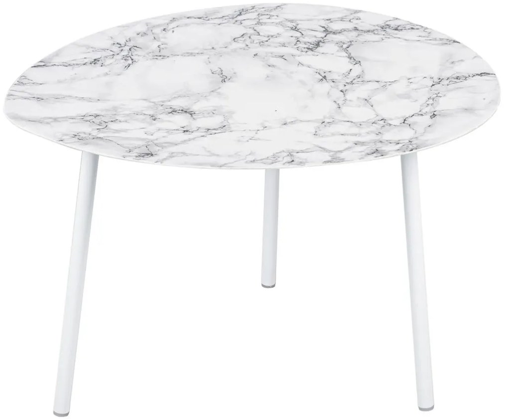 OnaDnes -20% Time for home Bílý mramorový konferenční stolek Métis 60 cm