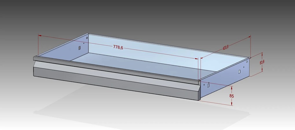 Dílenská kovová skříň na nářadí KOVONA, 2 police, 5 zásuvek, svařovaná, nosnost 50 kg, 950 x 500 x 1950 mm