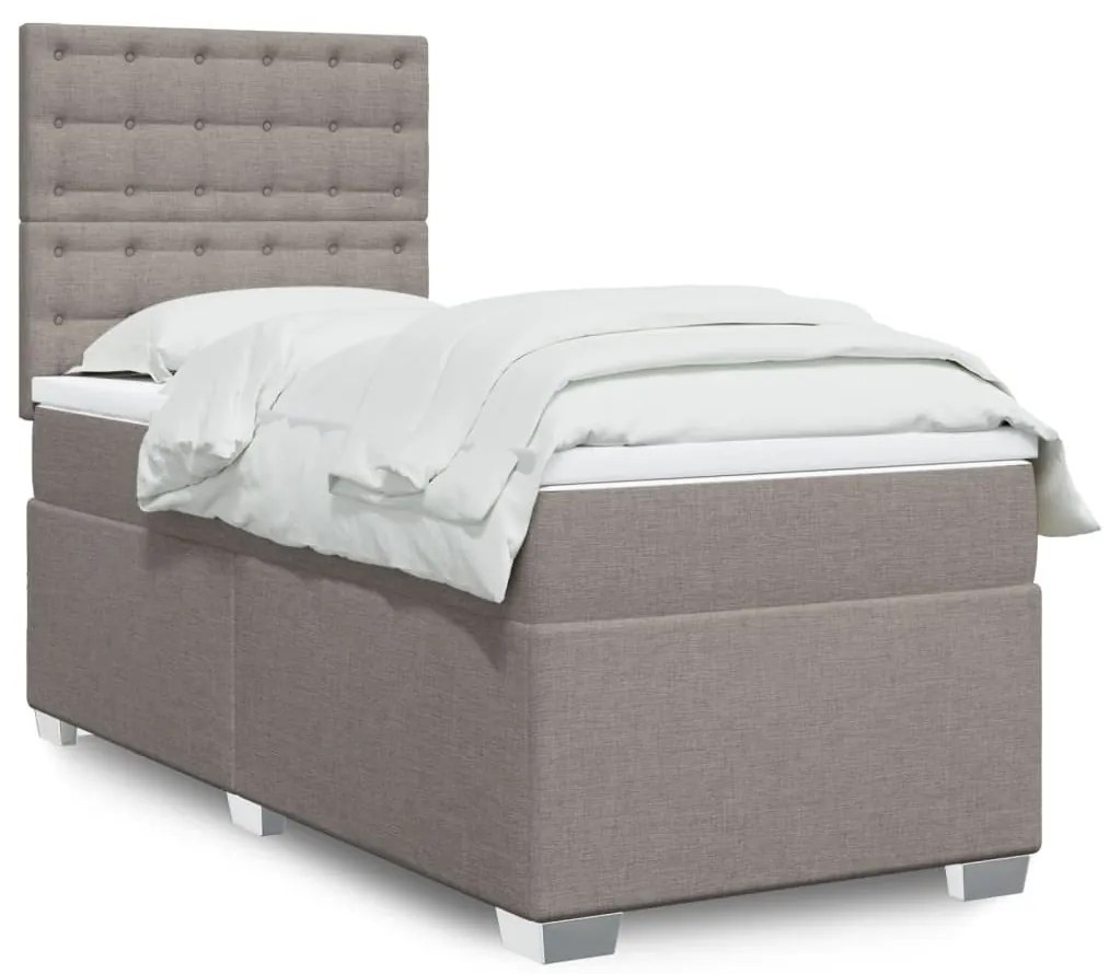 Box spring postel s matrací taupe 80x200 cm textil 3290333