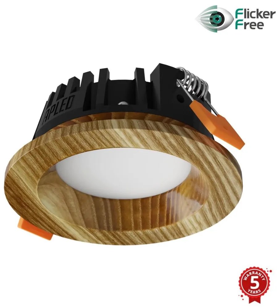 APLED - LED Podhledové RONDO WOODLINE LED/3W/230V 3000K pr. 9 cm jasan masiv