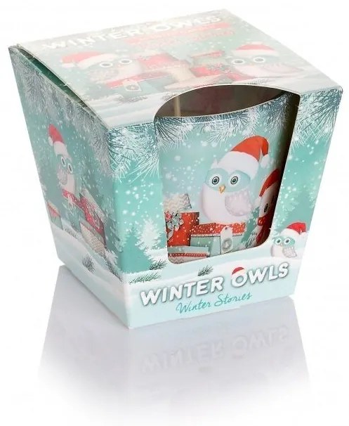 Vonná svíčka ve skle Winter Owls 115g (Bartek Candles)