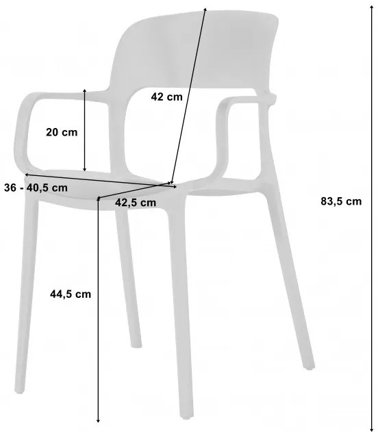 Set tří židlí SAHA černé (3ks)