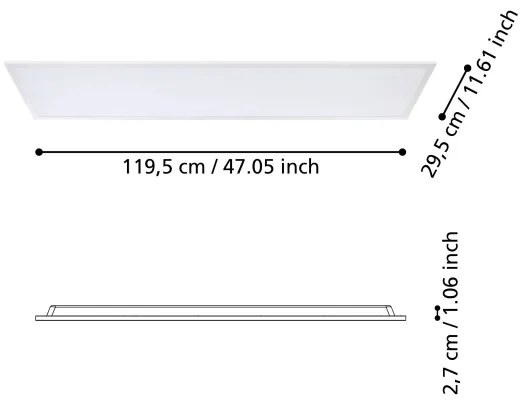 Eglo 900939 - LED Přisazený panel RABASSA LED/34,5W/230V 120x30 cm