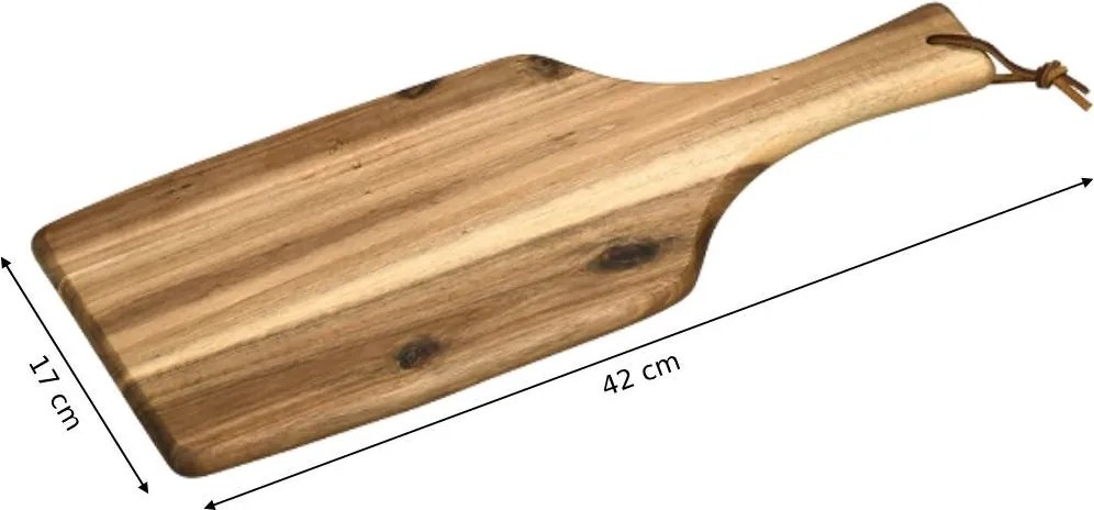 Prkénko na krájení BREWLY 42x17 cm z masivu hnědý