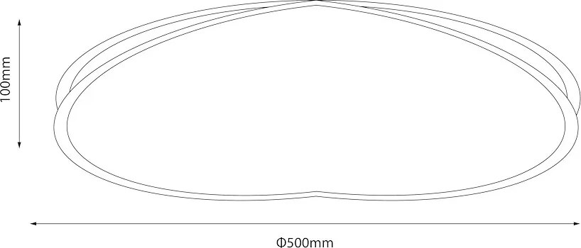 Stropní LED svítidlo Halo, 2x LED 38w, 4000k, b