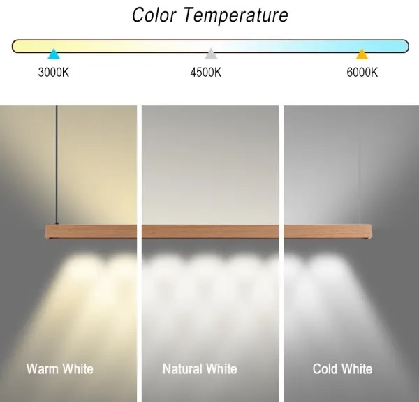 Immax NEO 07303L - LED Stm lustr na lanku MADEIRA 26W/230V Wi-Fi Tuya 122 cm dub