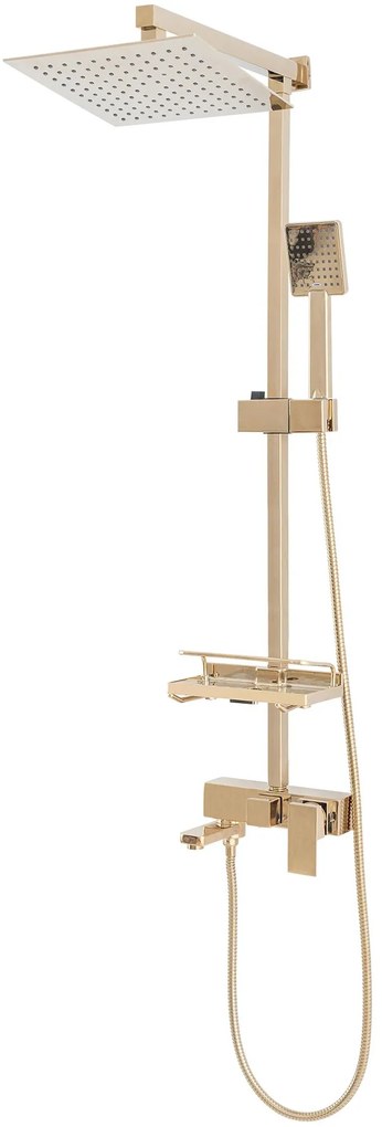 Rea Jack - sprchový set s otočným vanovým výtokem, zlatá, REA-P7008
