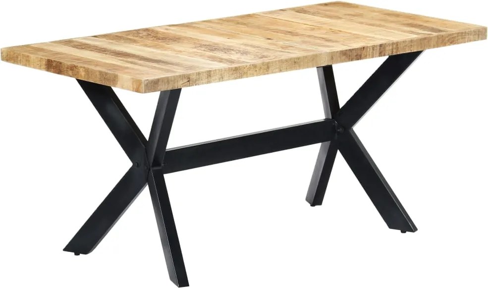 Jídelní stůl - masivní hrubé mangovníkové dřevo | 160x80x75 cm