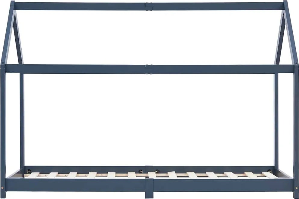 Rám dětské postele šedý masivní borové dřevo 90 x 200 cm 283354