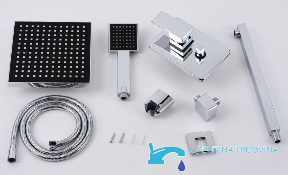 Podomítkový sprchový systém EYN PT77075 s LED v chromovaném provedení