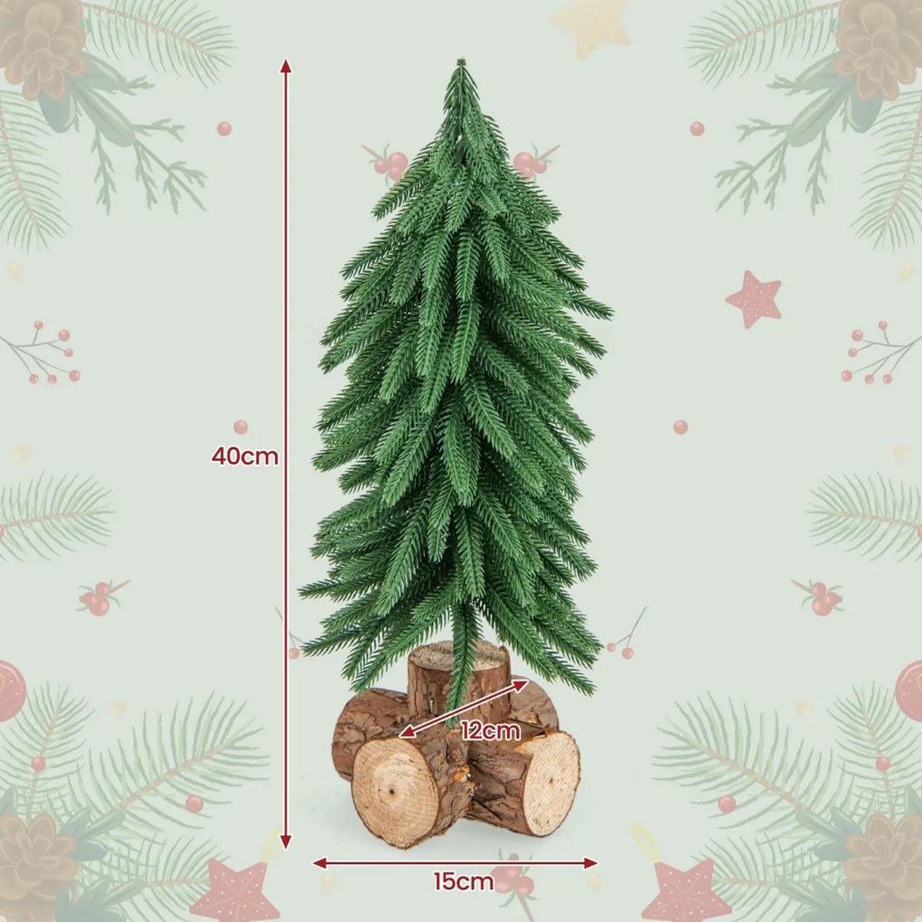 Costway 40 cm vysoký stolní vánoční stromek Umělý vánoční stromek s 200 hroty