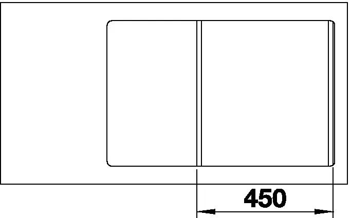 Granitový dřez Blanco AXIA III 45 S-F InFino káva + skleněná krájecí deska a excentr 523204