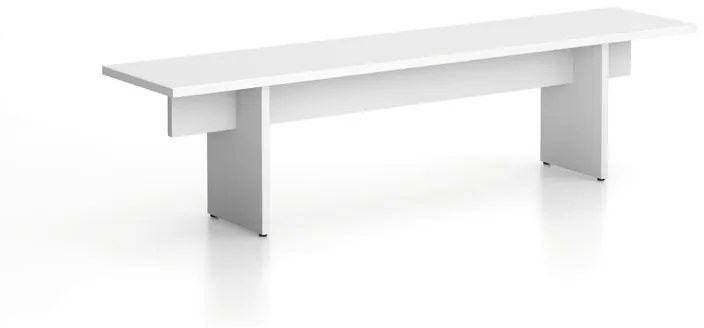 Lavice SOLID, 1800 x 400 x 443 mm, bílá