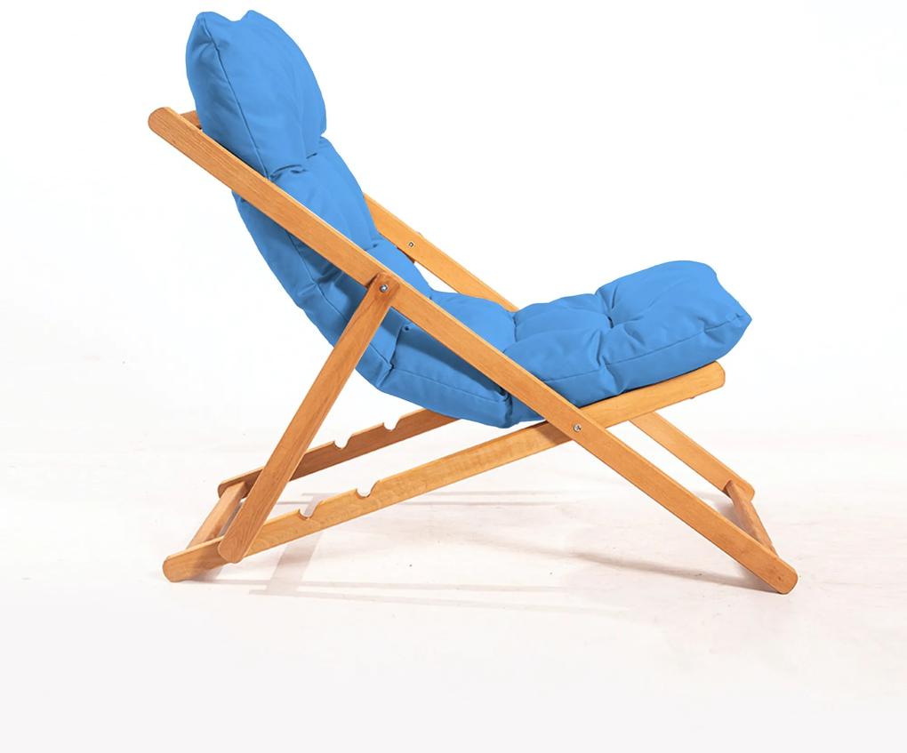 Zahradní židle Myla (modrá + přírodní). 1082986