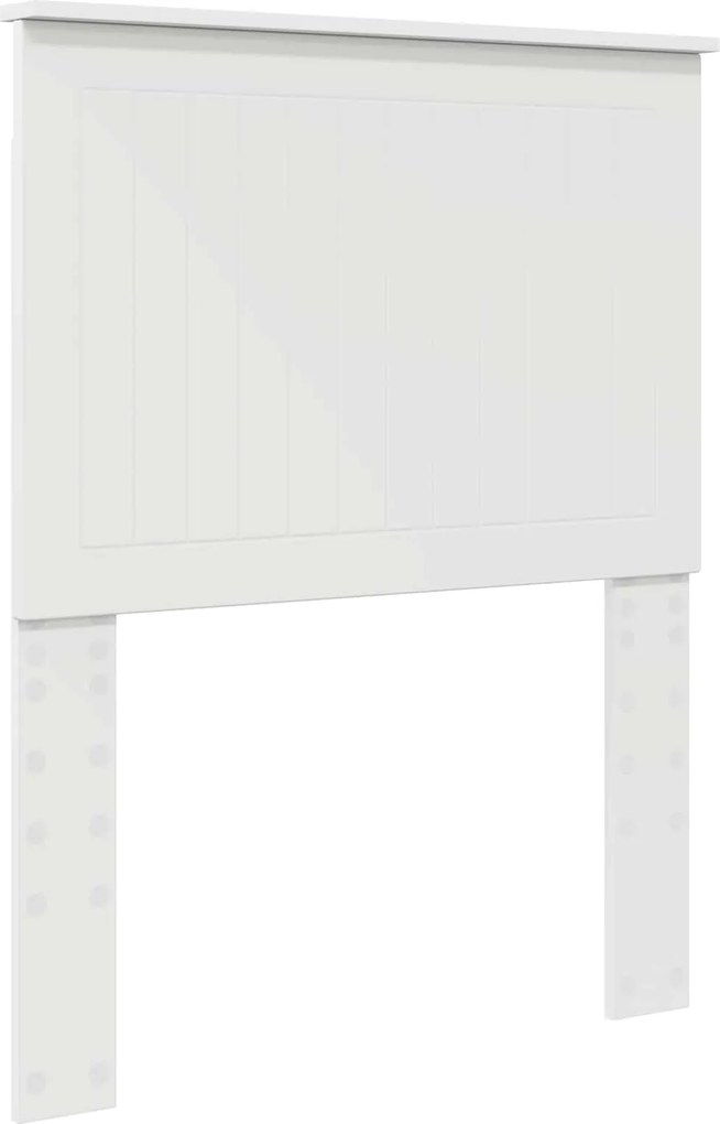 Rám postele s čelo Bílá 75 x 190 cm Masivní borové dřevo 3411073