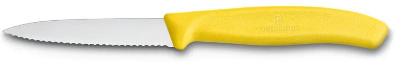 VICTORINOX Nůž na zeleninu s vlnkovaným ostřím 8 cm žlutý
