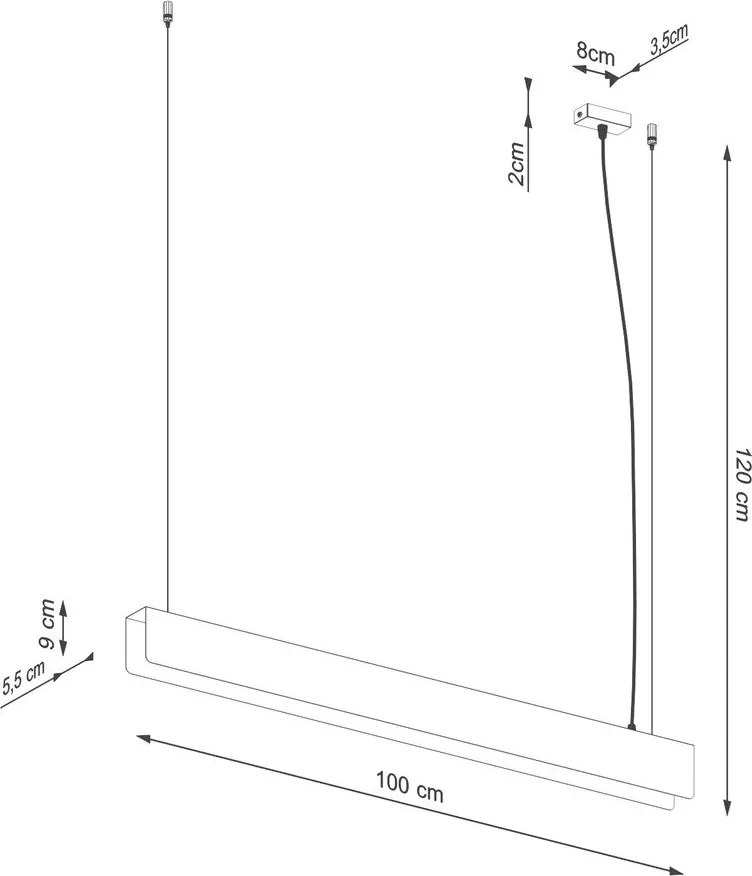 Bílé kovové LED závěsné svítidlo Nebula – Sollux