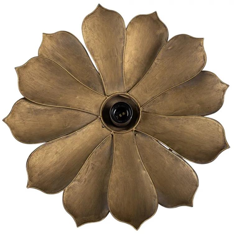 Mosazná antik závěsná lampa ve tvaru květu Geert – 41x41x16/124 cm