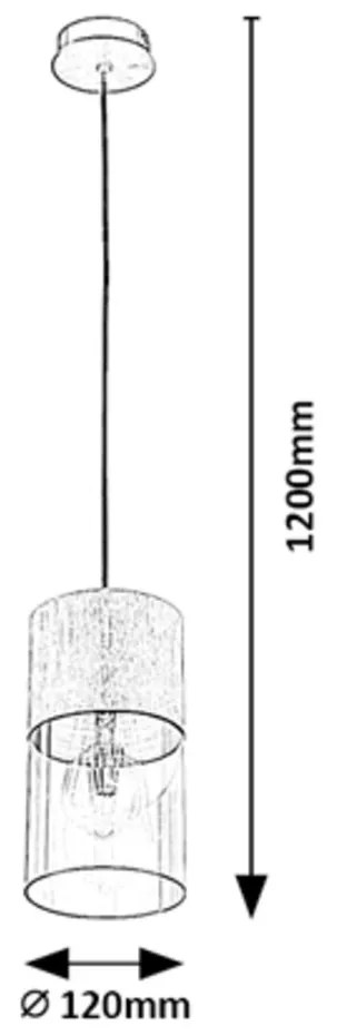 Rabalux ZELKOVA závěsné svítidlo max. 40W | E27 | IP20 - hliník