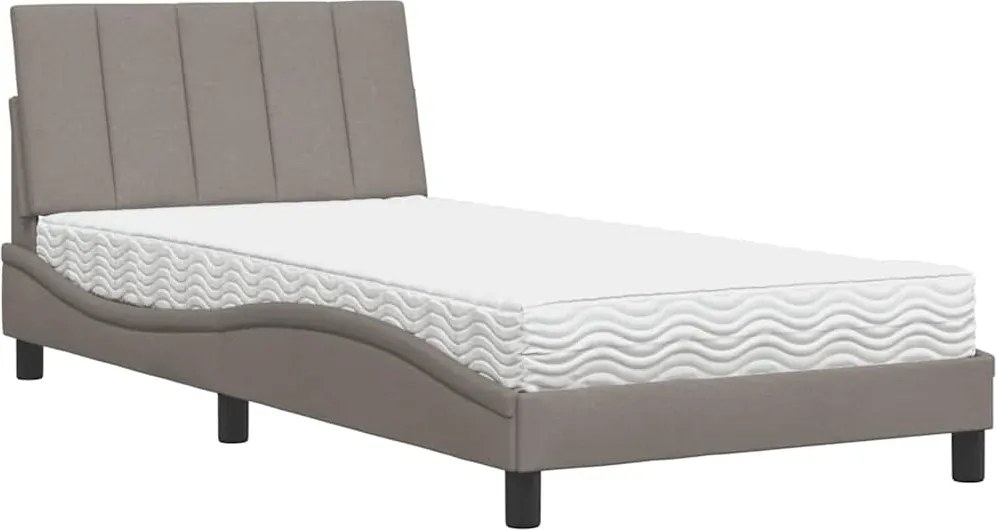 Postel s matrací Hanko taupe 100 x 200 cm textil 3310514