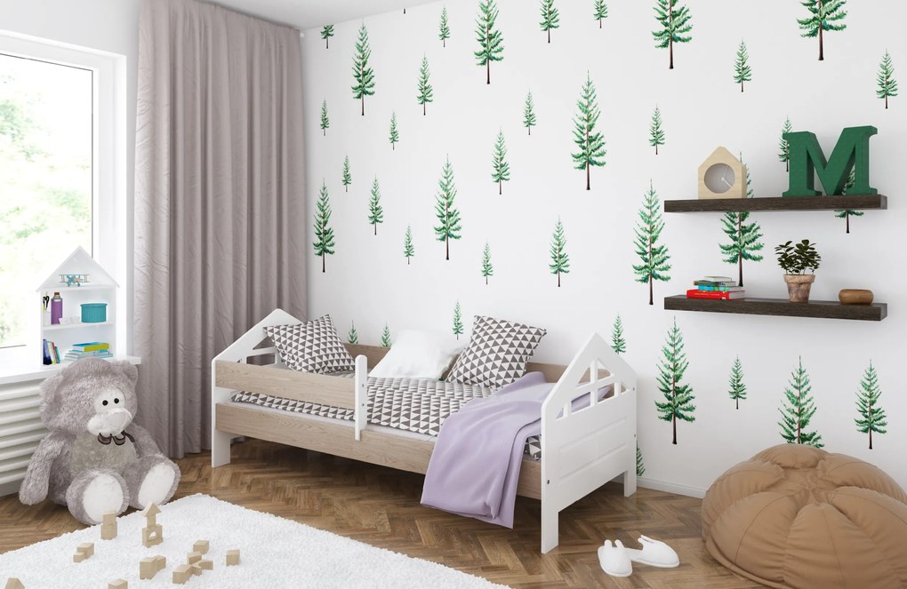 BabyBeds Dětská postel ALA Velikost postele: 160x80 cm, Barevné provedení: Olše, Úložný prostor: Ne, bez úložného prostoru Bílá