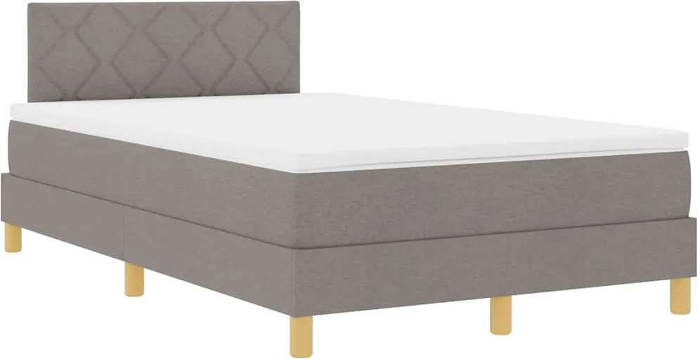Postel s boxspringem s polštářem Taupe 120 x 190 cm textil 3338983
