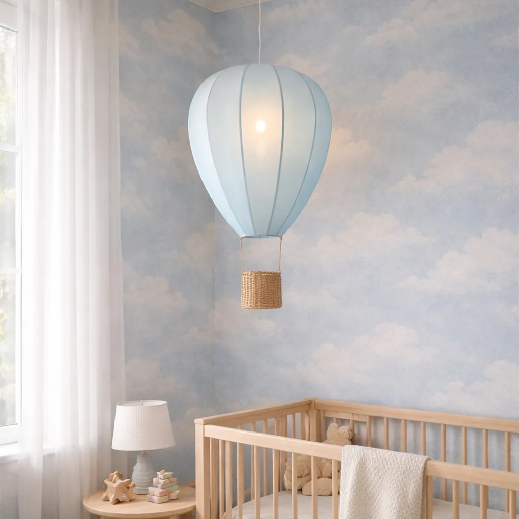 Dětské závěsné svítidlo Modrý horkovzdušný balón - Air Balloon