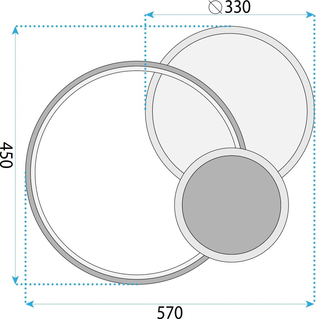 Toolight Stropní LED osvětlení APP1709-C černá
