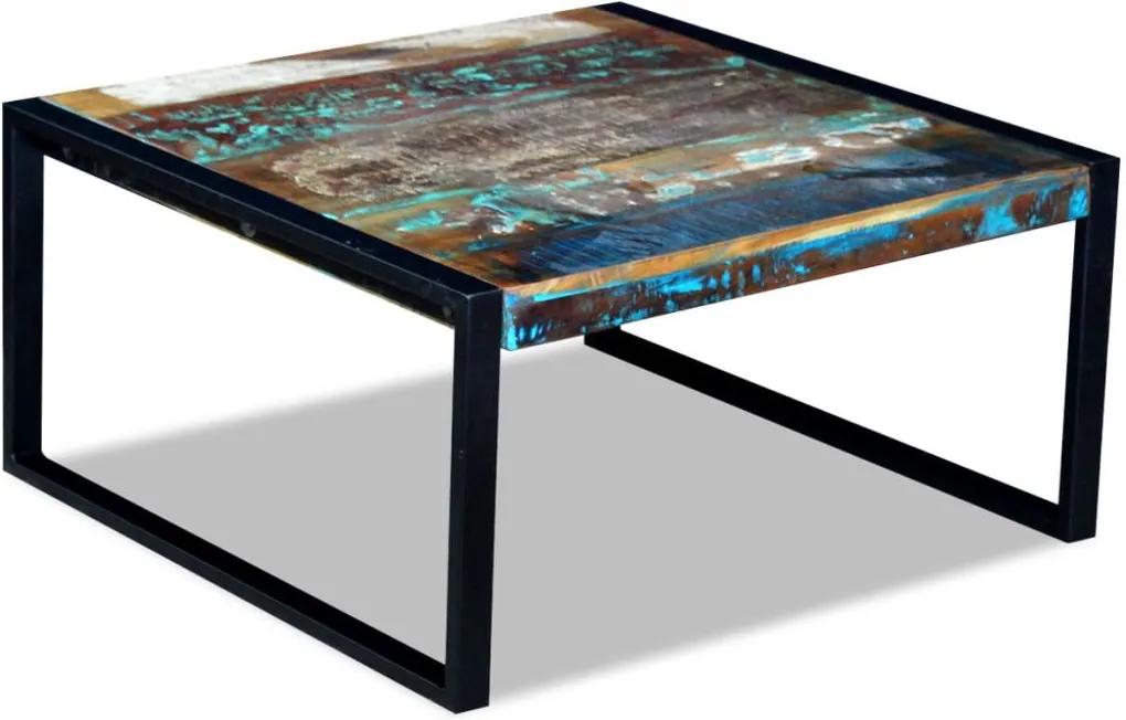 Konferenční stolek - masivní recyklované dřevo | 80x80x40 cm
