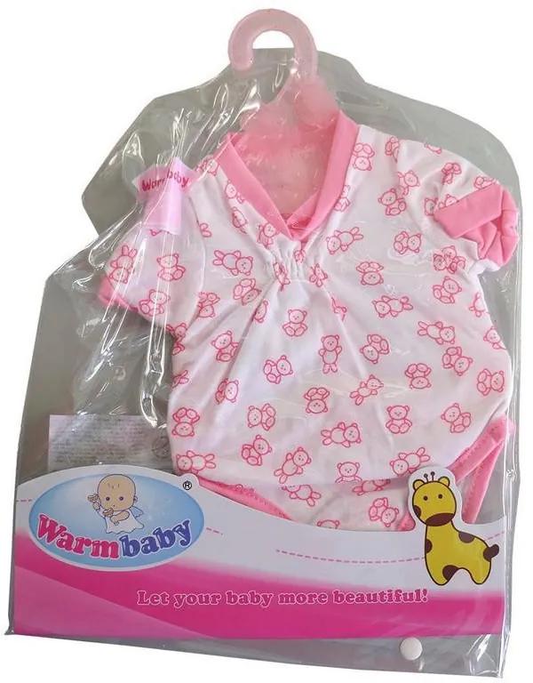 MADE Oblečení pro panenky 42 cm Růžová medvídci