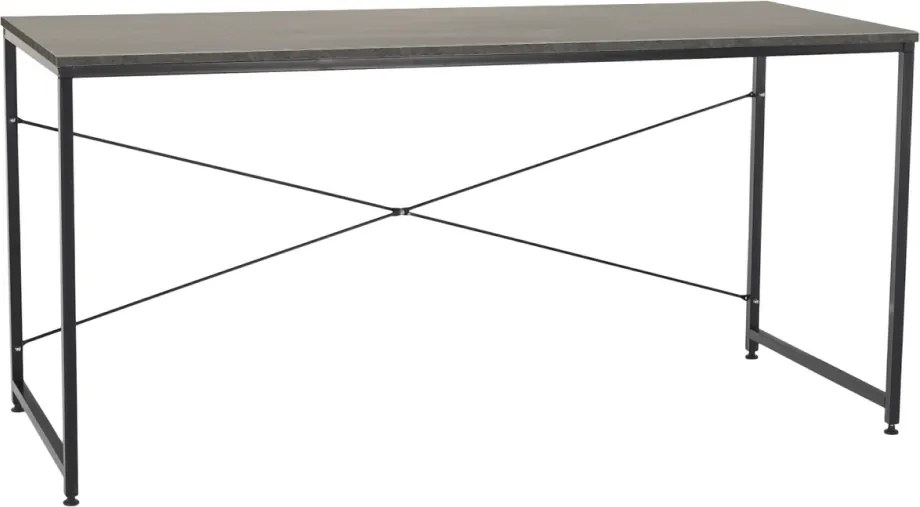 Psací stůl, beton/černá, 150x60 cm, MELLORA