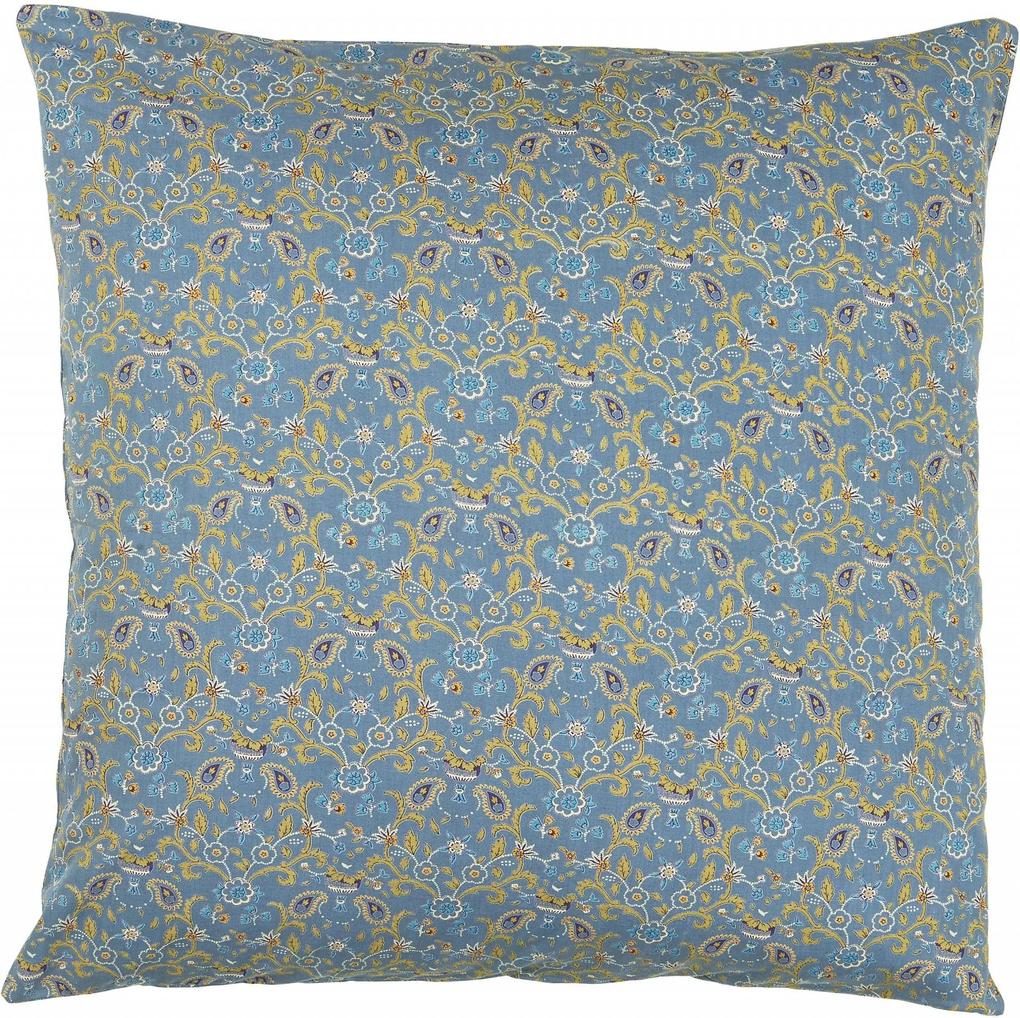 IB LAURSEN Bavlněný povlak na polštář Blue Paisley 50x50, modrá barva, textil