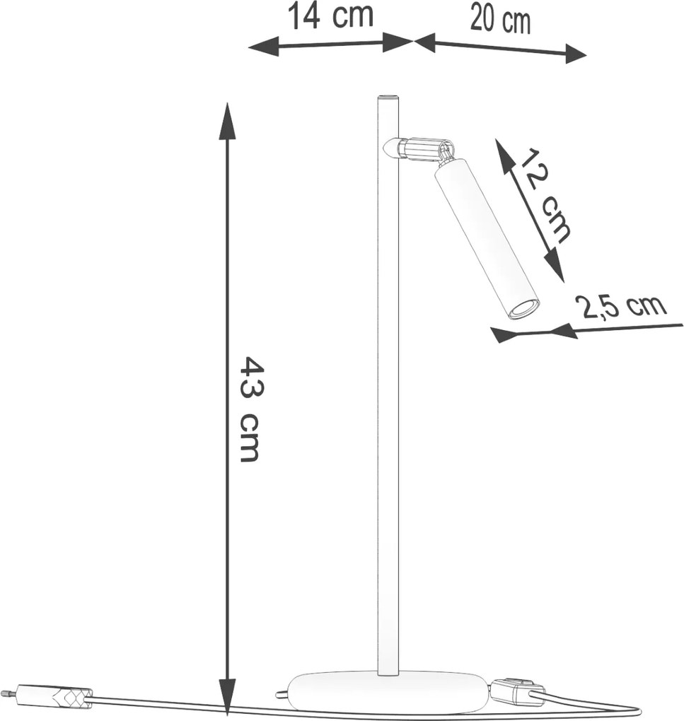 Sollux Lighting Stolní lampa PASTELO zlatá