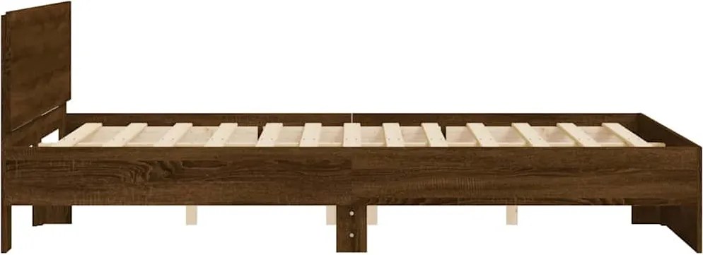 Rám postele s čelem hnědý dub 150 x 200 cm 3207482