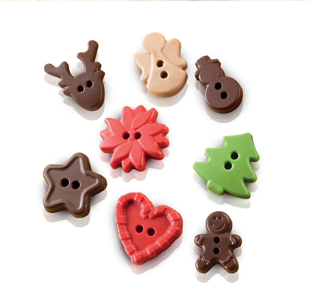 Forma na pralinky Scg41 Xmas Choco Buttons silikonová