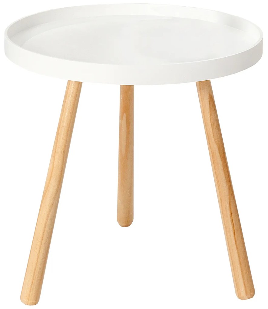 Demsa home Odkládací stolek Scandus ve Skandinávksém stylu, 40 cm, bílý