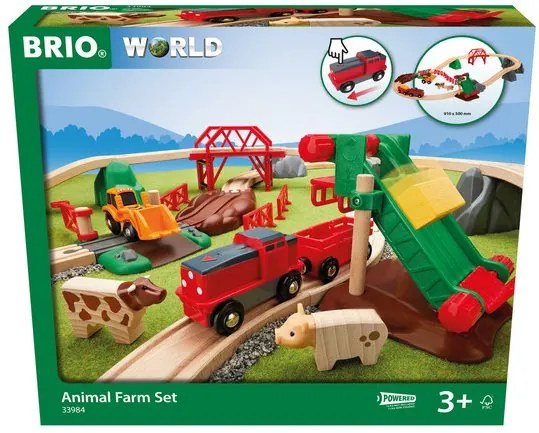 Vláčkodráha brio world 33984 hrací set zvířecí farma