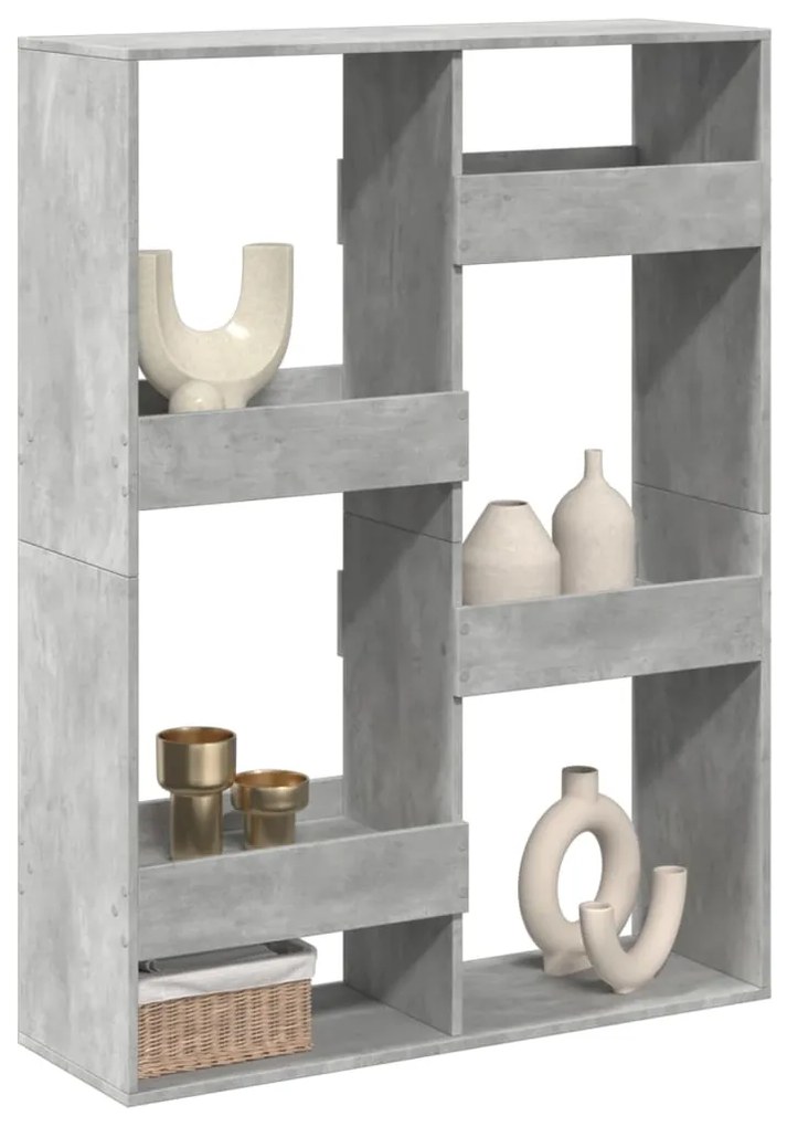 Dělicí stěna betonově šedá 100 x 33 x 135 cm kompozitní dřevo 3309558