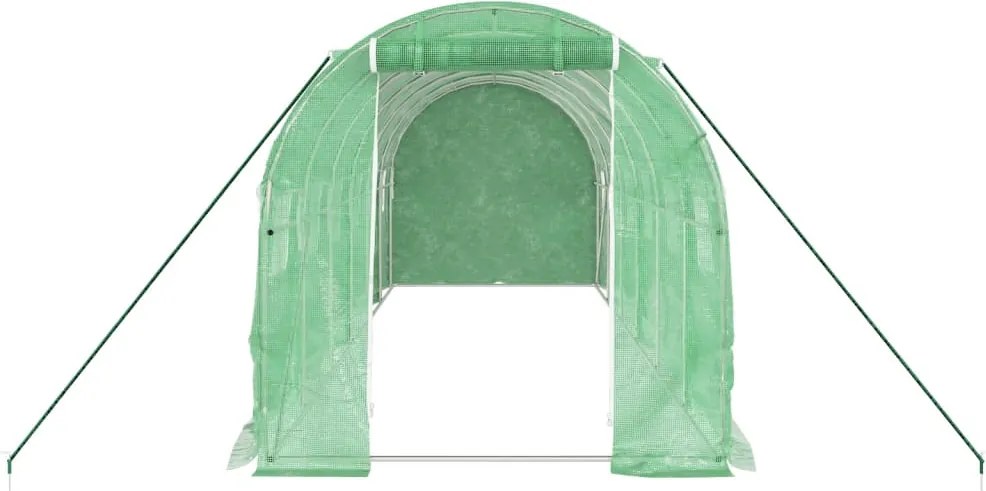Skleník s ocelovým rámem zelený 12 m² 6 x 2 x 2 m 3188018