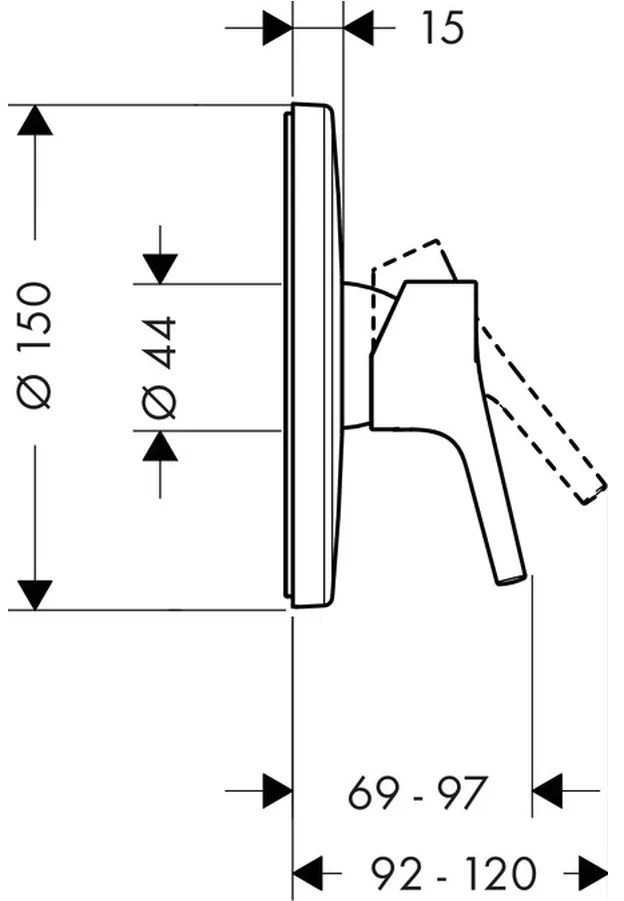 Hansgrohe Talis S, sprchová baterie pod omítku, chromová, 72605000