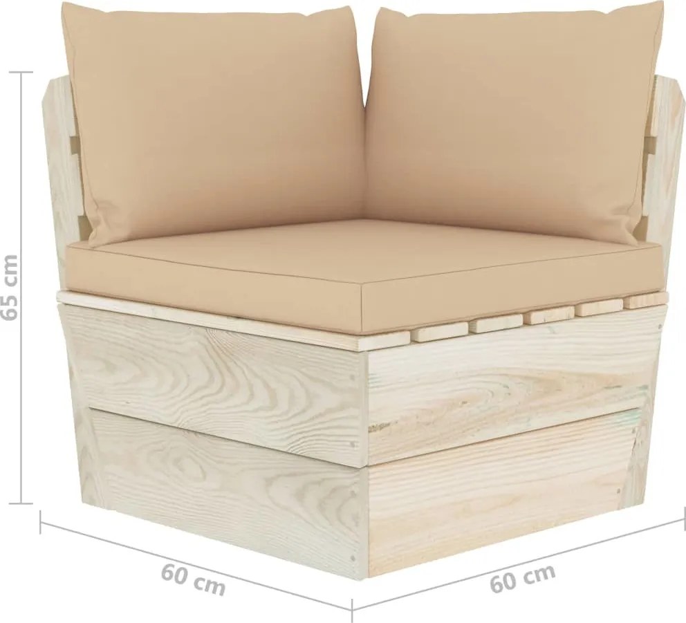 vidaXL 2místná zahradní pohovka z palet s poduškami smrkové dřevo [3063389] Barva: vínová červená