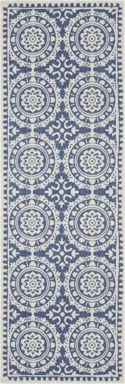 80x350 Běhoun Twin Supreme 104130 Blue/Cream – na ven i na doma