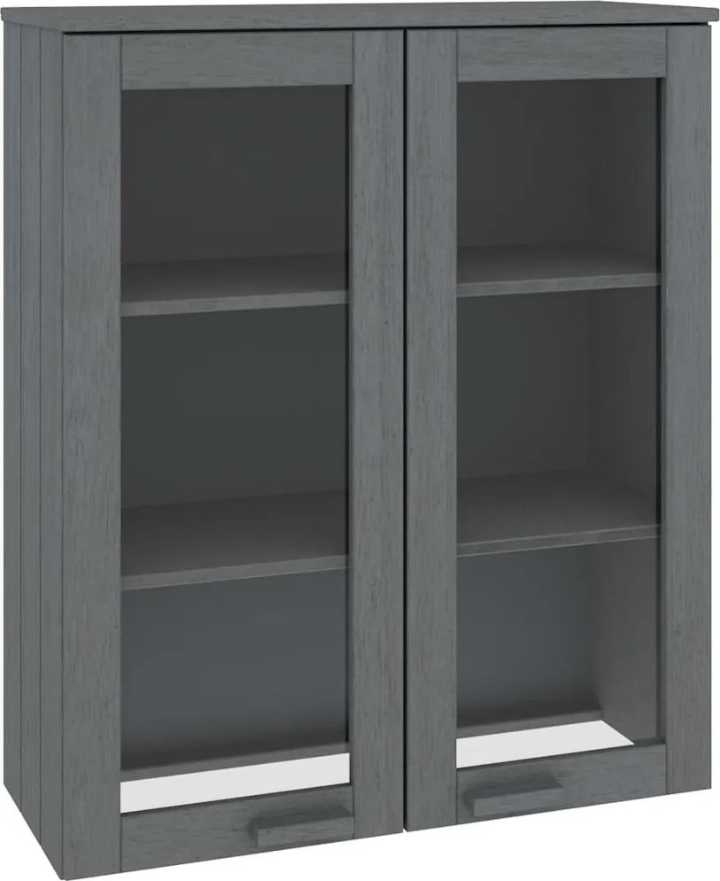 Nástavec na komodu HAMAR tmavě šedý 85 x 35 x 100 cm borovice 340506