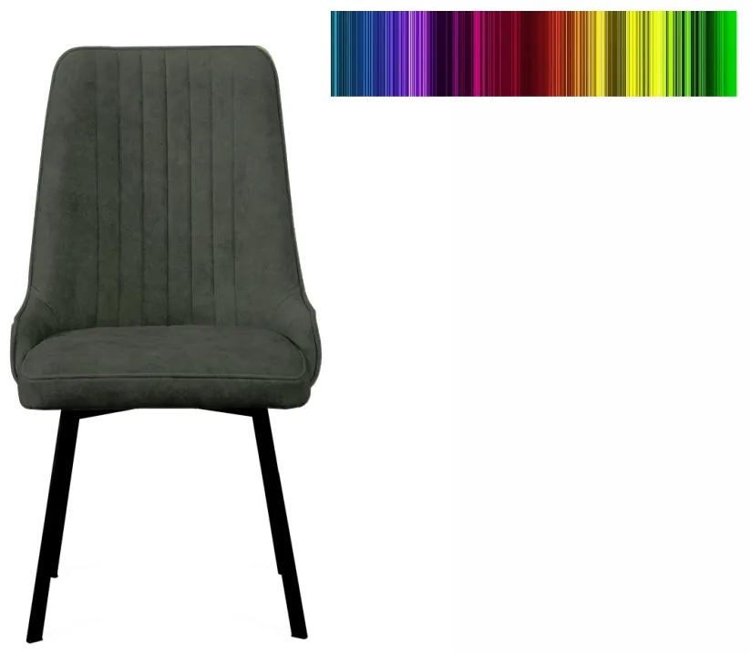 DOLMAR SEDAČKY Jídelní židle - KR-6, různé tkaniny a barvy na výběr Čalounění: khaki (Uttario Velvet 2952)
