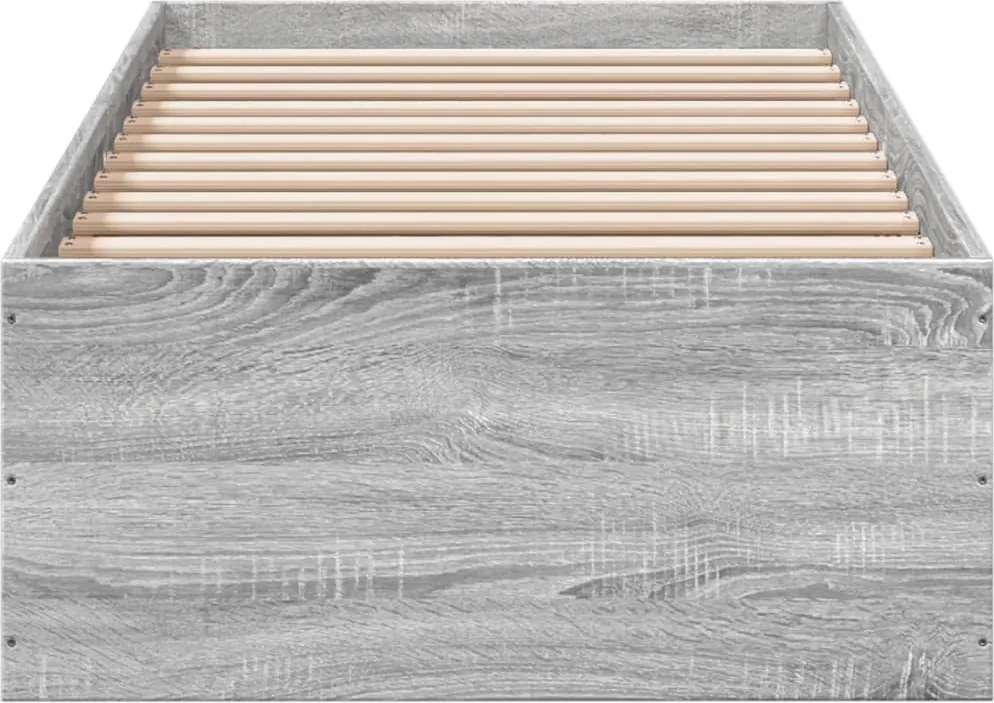 Rám postele šedý sonoma 90 x 200 cm kompozitní dřevo 3281061
